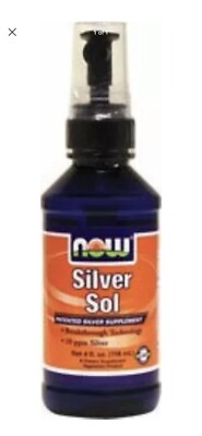 NOW Foods Silver Sol Spray 4 fl oz (118 ml) Liquid FAST 1st Class ...