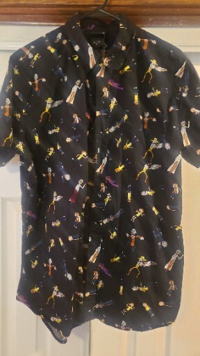 Adult Swim Official Rick And Morty Black Short Sleeve Gem 5892