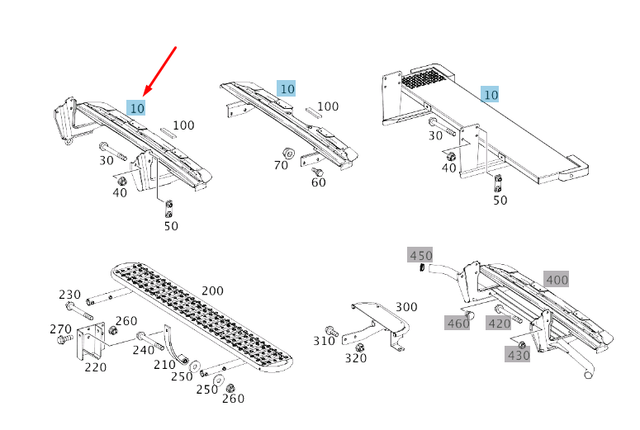 MERCEDES SPRINTER W906 Rear Back Metal Step 2006 - 2018 a 9065200331 ...