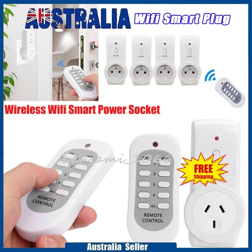 Wireless Wifi Smart Plug Power Point Socket AU Outlet with 1x Remote ...