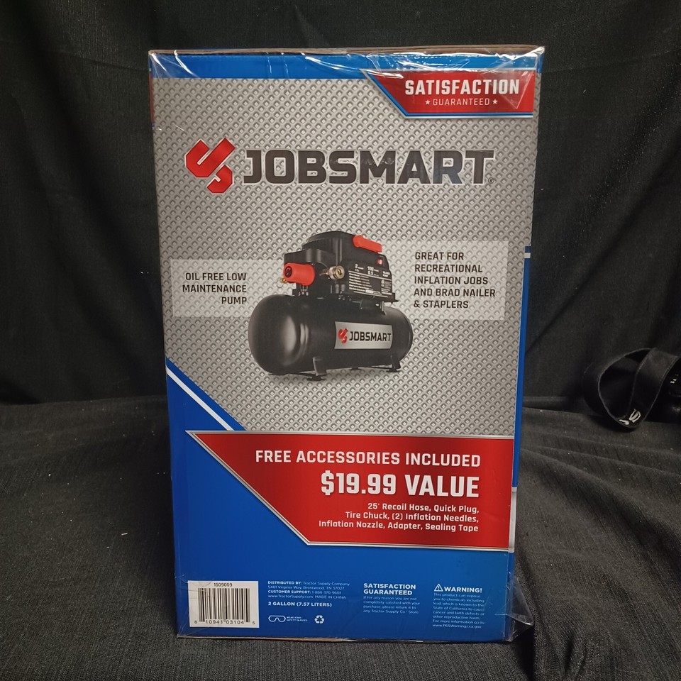 BRAND NEW Jobsmart 2 Gallon Portable Air Compressor 100 PSI Max ...