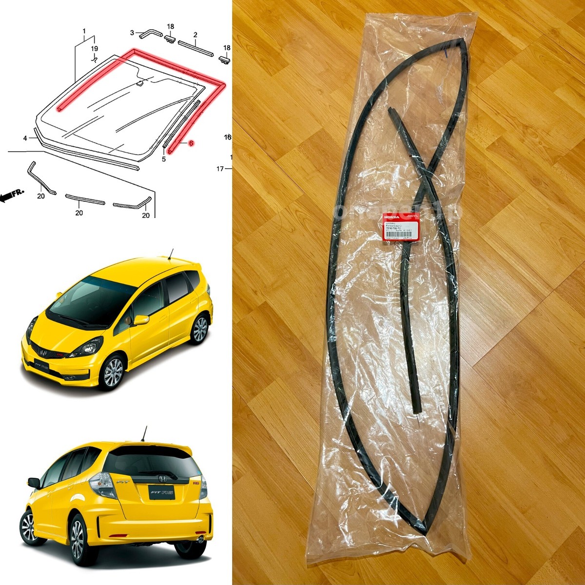 Honda Fit Windshield Molding