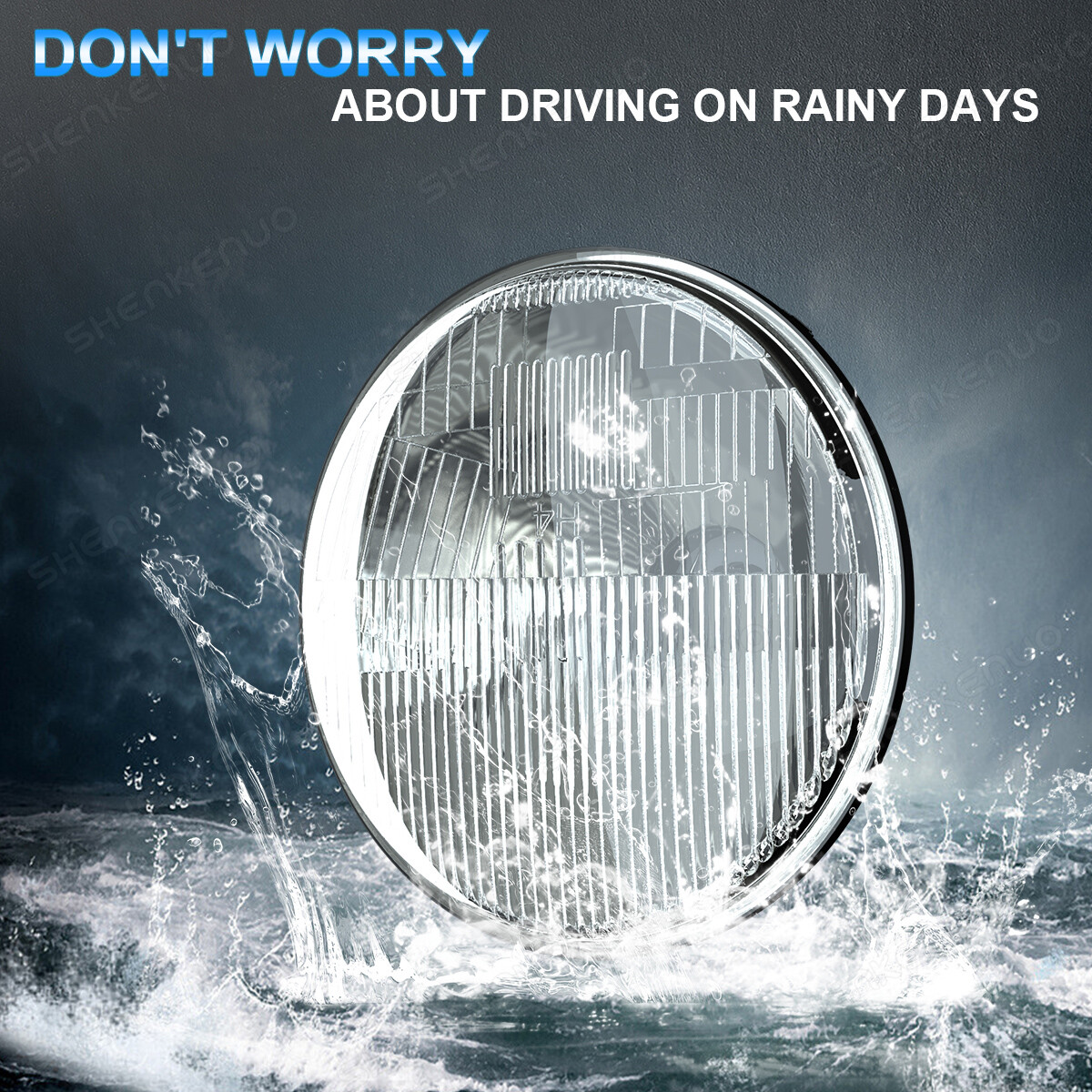 7 Inch led GLASS Headlight Round, ORIGINAL CLASSIC LOOK conversion ...