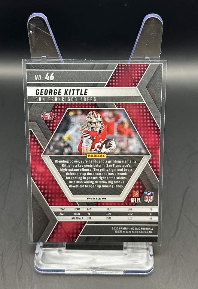 2025 Panini Mosaic Football - George Kittle #46 Purple Scope SF 49ERS ...