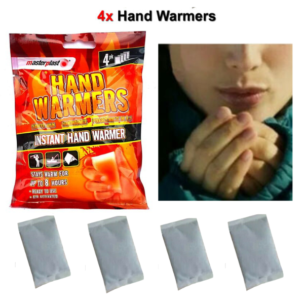 4 PK HAND WARMERS STAYS INSTANT HEAT 8 HOURS ODOURLESS WARMERS | eBay UK