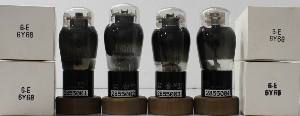 JAN 6Y6G GE Black Coated Glass Made in U.S.A Amplitrex tested 1 Match ...