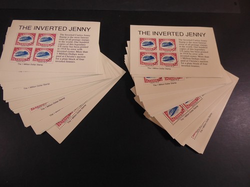 INVERTED JENNY - CINDERELLAS, 200 well made facsimile blocks of four ...