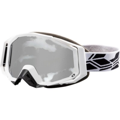 Castle X Adult Matte White Trace Snow Goggles w/Silver Mirror Lens - 64 ...