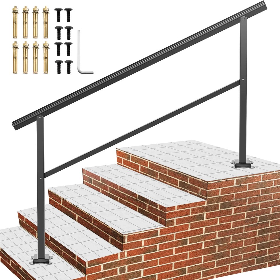Uimoso Outdoor Steps Handrail Aluminum Hand Rail Stair Railing ...