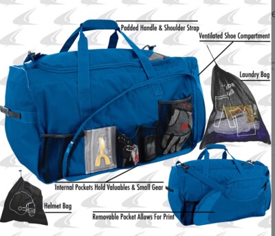 Champro Sports Varsity Football Personal Equipment Bag, Royal Blue ...