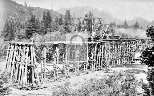 Railroad Trestle Bridge Construction Monte Rio California CA - REPRINT ...