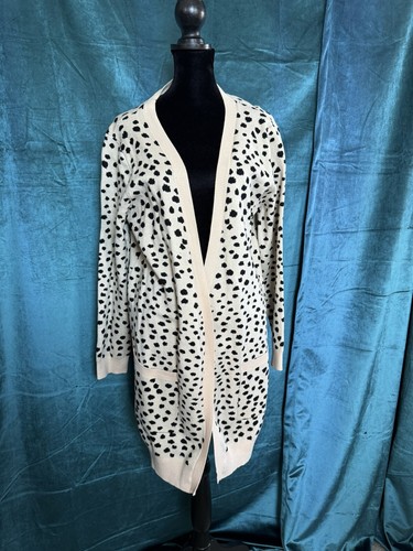 NWOT She + Sky Animal Print Leopard Beige And Black Cardigan Duster ...