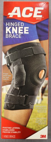 ACE Black Adjustable Hinged Pivoting Lateral Stabilizers Firm Knee Brace NWT 51131191877| eBay