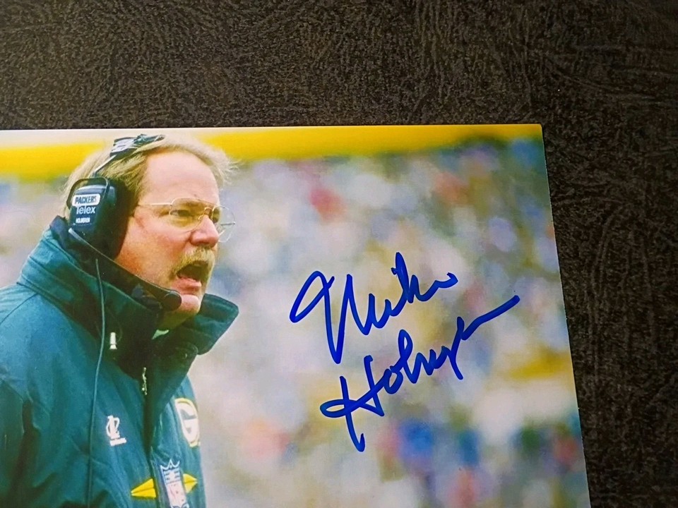 MIKE HOLMGREN Hand Signed Autograph 4X6 Photo- GREEN BAY PACKERS COACH ...