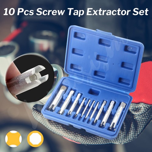 Screw Tap Extractor Set of 10 Broken Head Taps Stripped Screw Remover ...