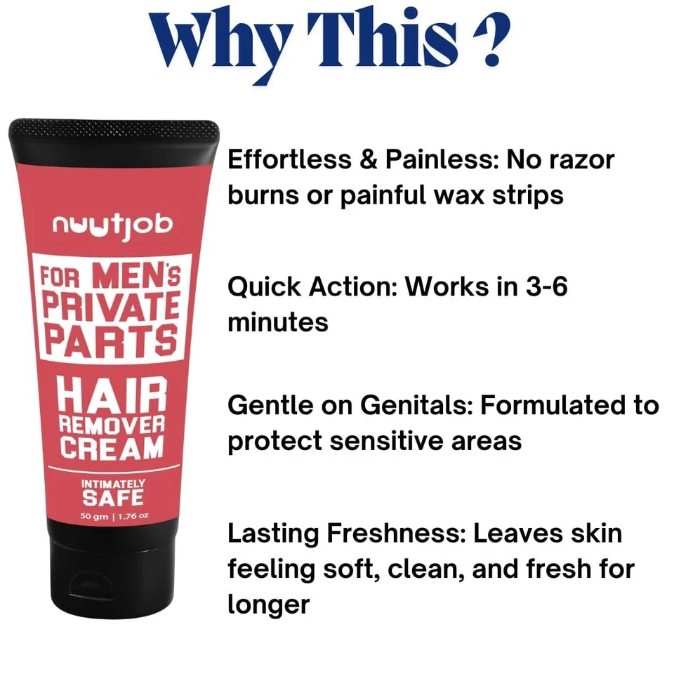 Nuutjob Intimate Hair Removal Cream for Private area Easy,Painless for ...