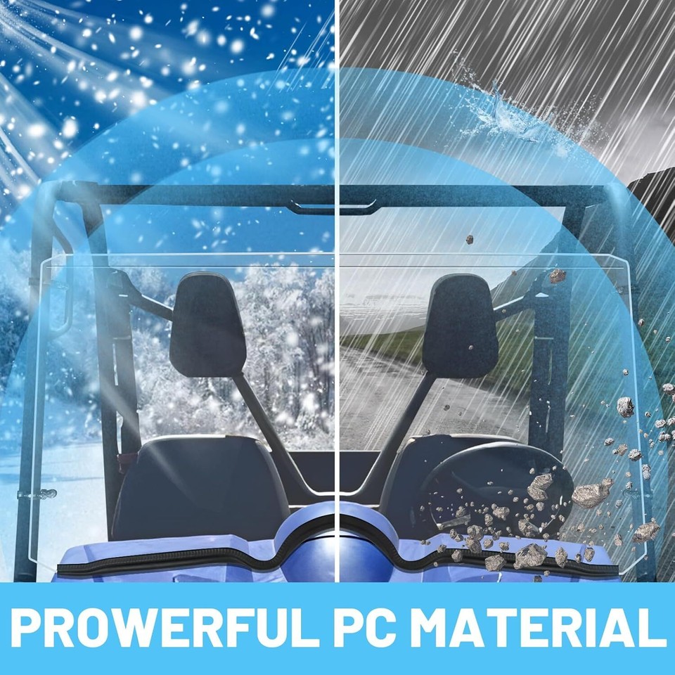 Full Front Windshield Scratch Resistance For Yamaha Rhino 450 660 700 ...