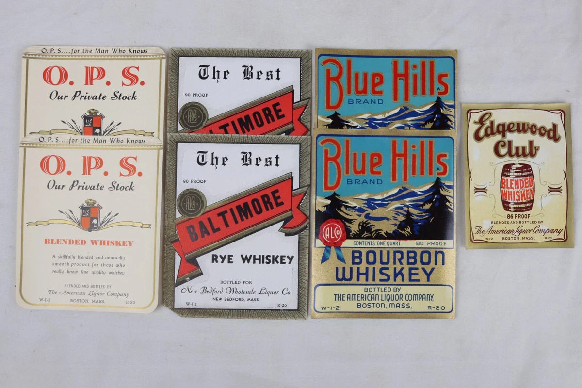 Antique Whiskey Labels