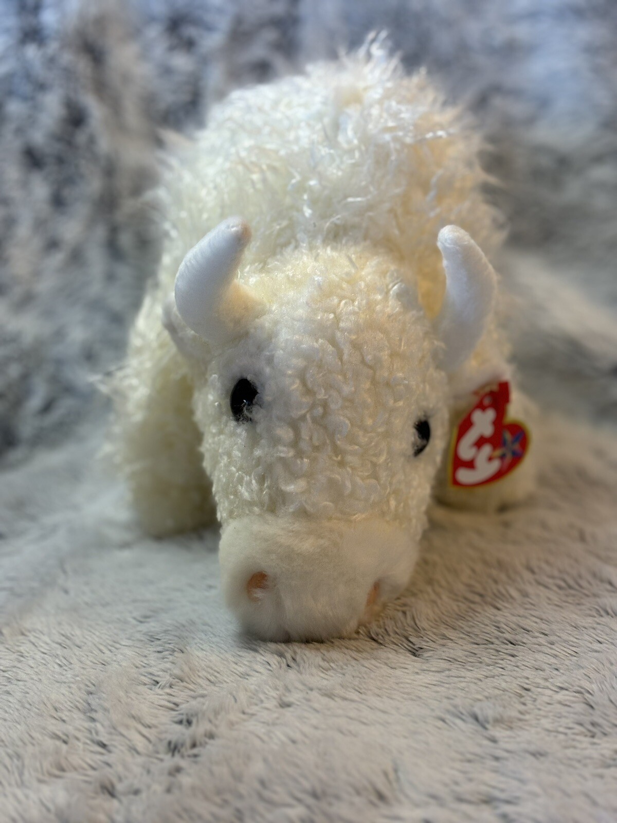 Vintage 2000 TY Beanie Buddy Roam Buffalo White with Tag | eBay