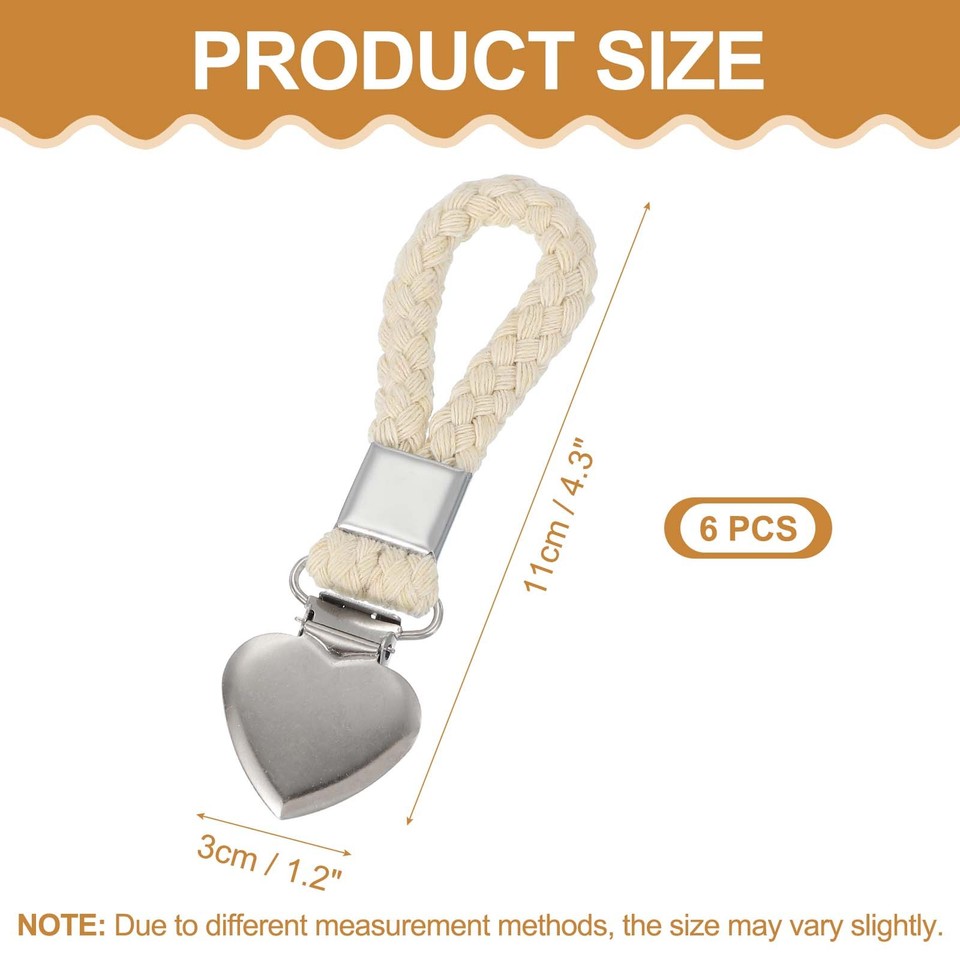 6 Pcs Tea Towel Clips for Hanging, 4.3" Towel Hooks for Home, Beige ...