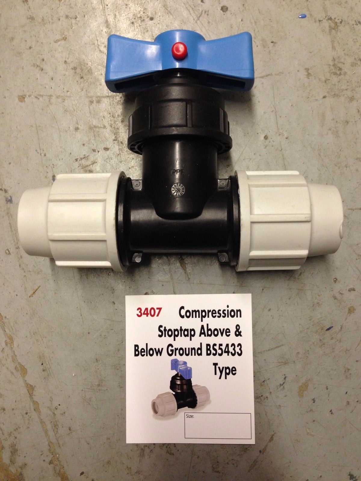 Plasson MDPE Alkathene Blue Mains Water Pipe 20mm Stopcock | eBay UK