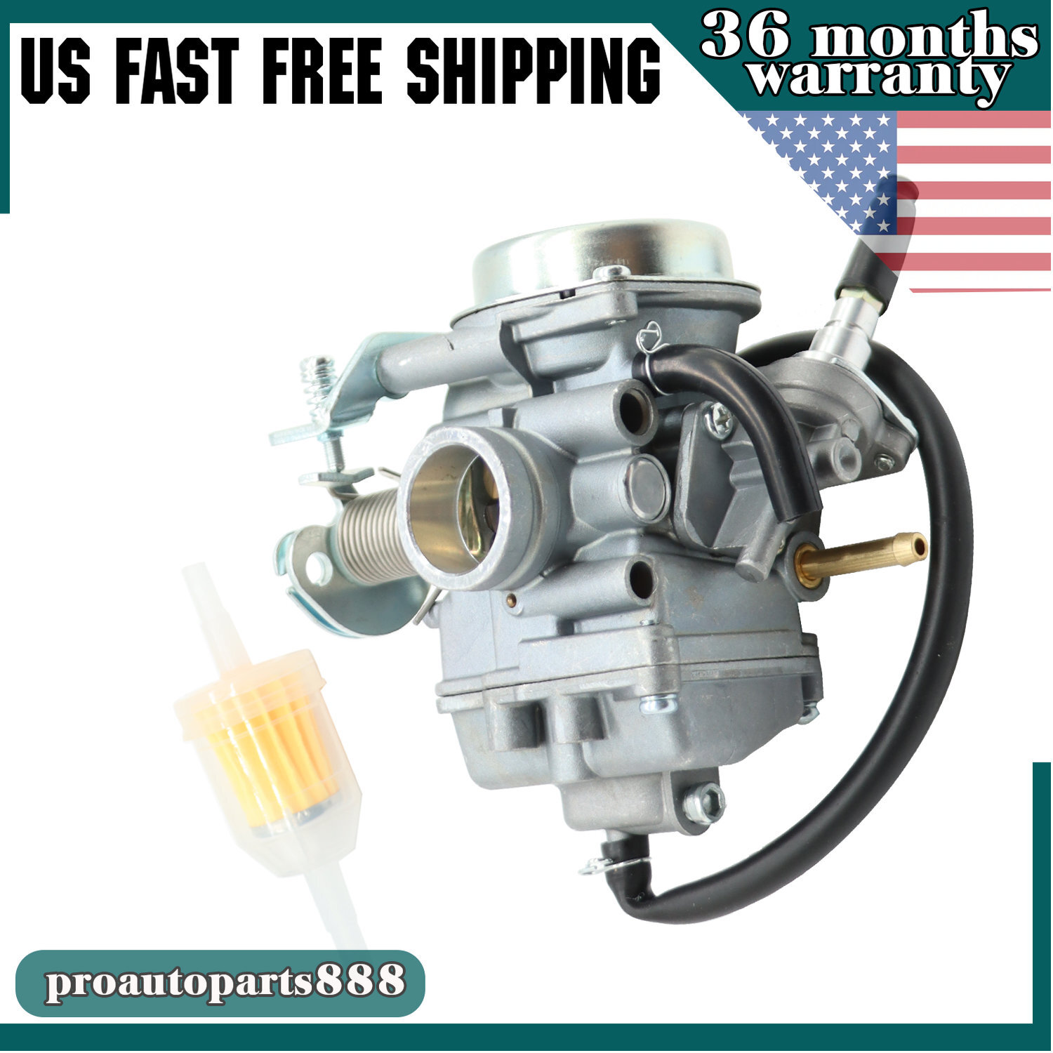 Carburetor Fits For Yamaha Raptor 90 2009-2013 ATV 90cc Four Stroke ...