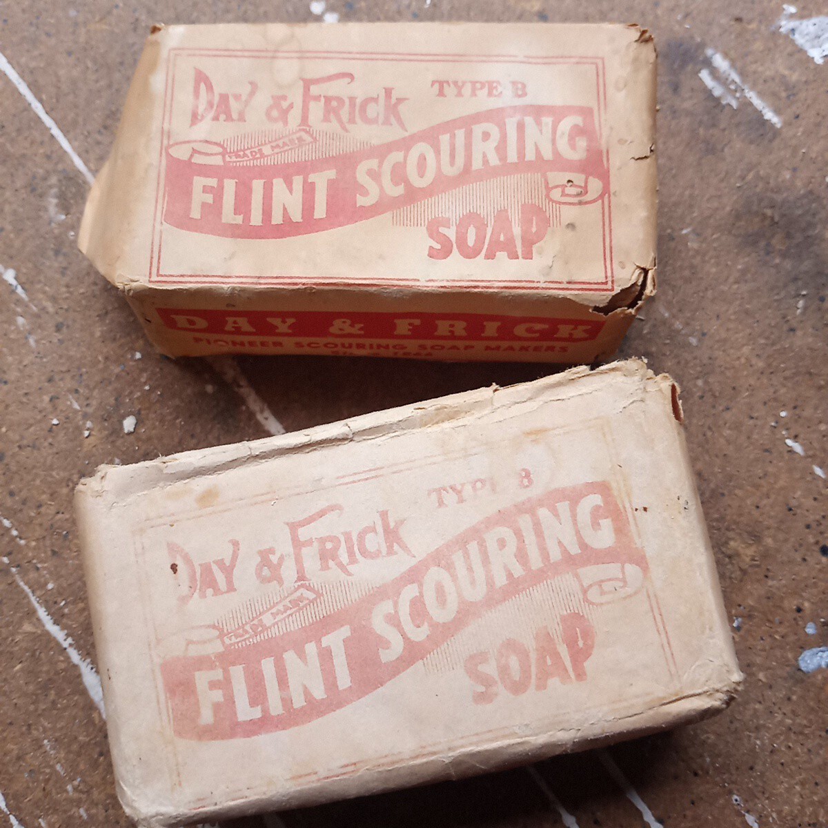Antique Old Soap Bars. day & frick flint scouring Pioneer Soap Bar Type ...