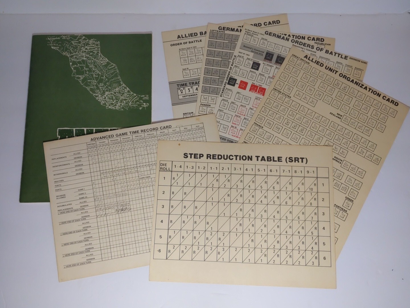 Anzio WWII Italy Avalon Hill Strategy Board Game 1974 Punched *see ...