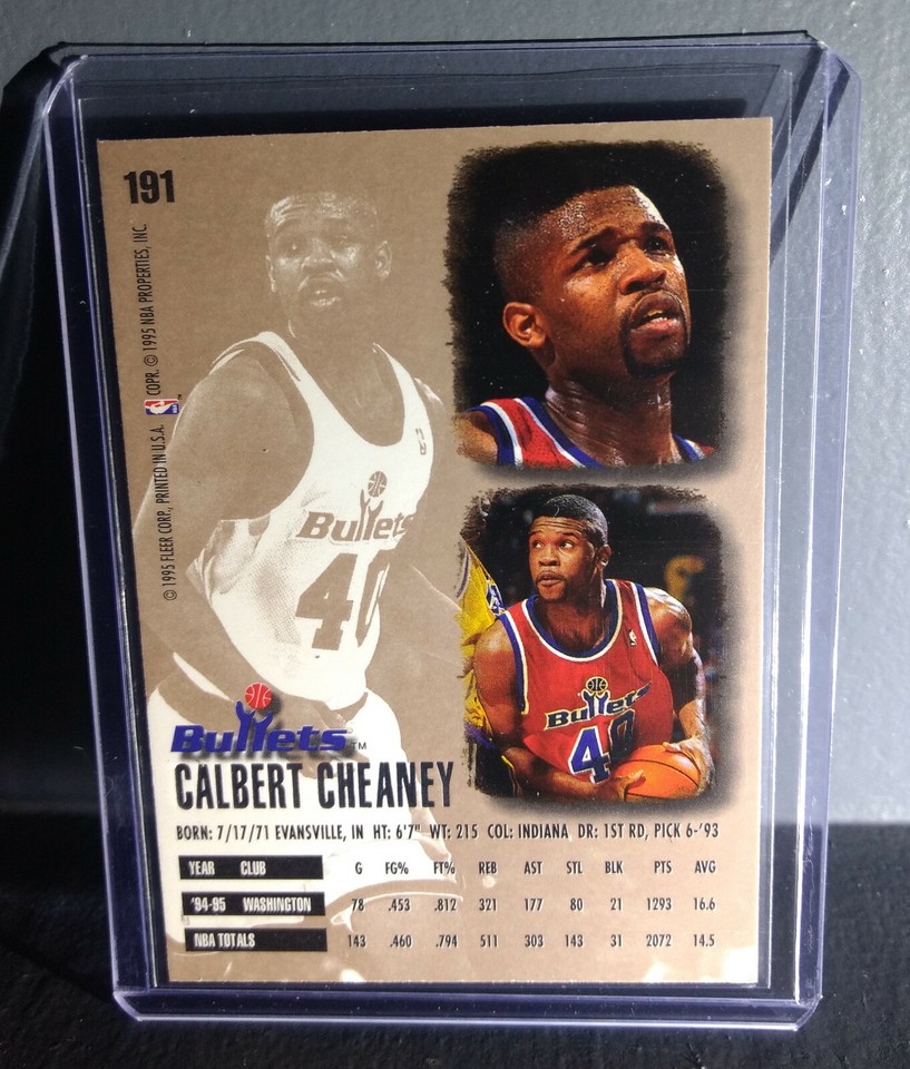 1995-96 Calbert Cheaney Fleer Ultra #191 Basketball Card | eBay