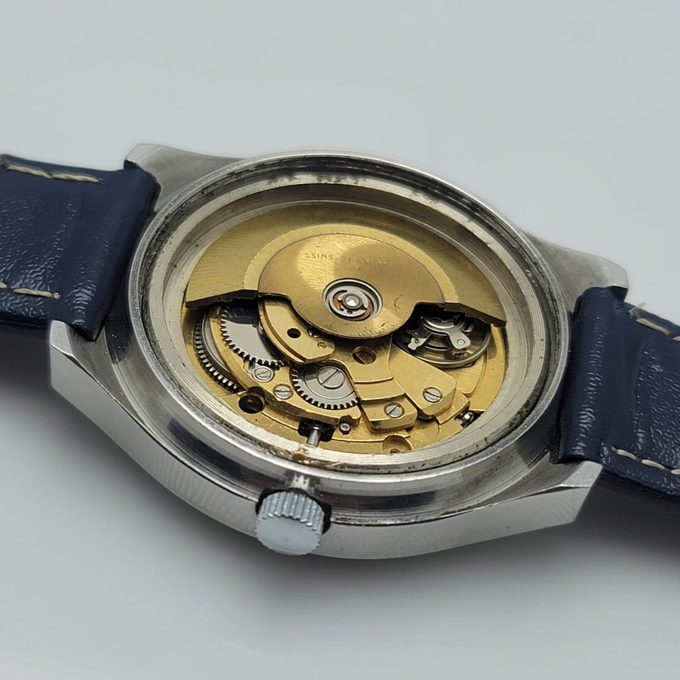 Sandoz FHF 909 Blue Dial Day/Date Automatic Swiss Vintage Men’s Watch ...