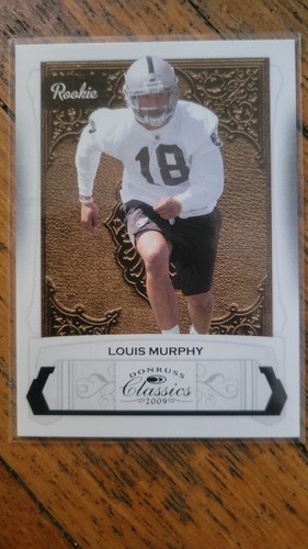2009 Donruss Classics Louis Murphy Rookie 161/999 Oakland Raiders Mint ...