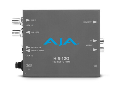 AJA Hi5-12G-R Converter 12G-SDI to HDMI 2.0 with Fiber Receiver | eBay