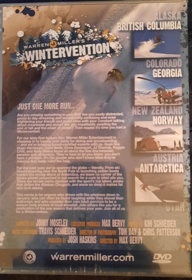 Warren Miller's Wintervention Just One More Run (DVD, 2011) Brand New ...