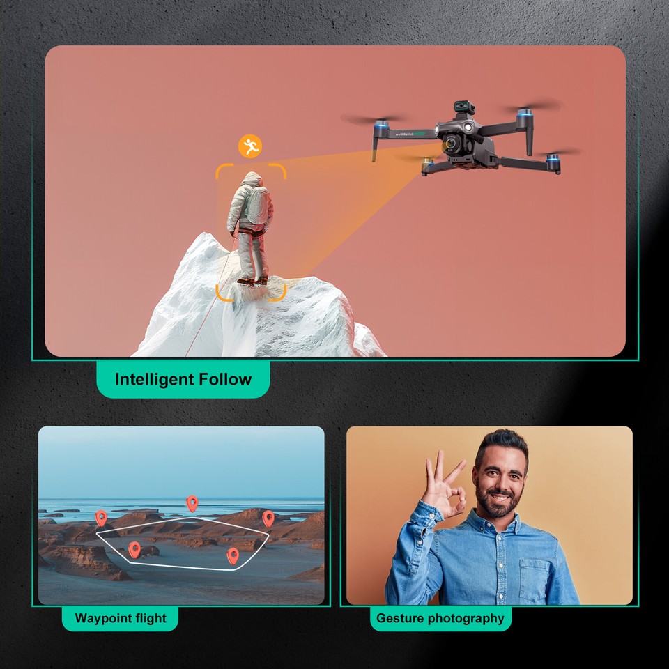 Professional Drones New Screen LCD RC Drone 8K HD Camera Brushless GPS ...