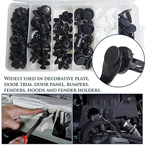 Set Car Body Bumper Rivet Retainer Trim Molding Push Pin Clip ...