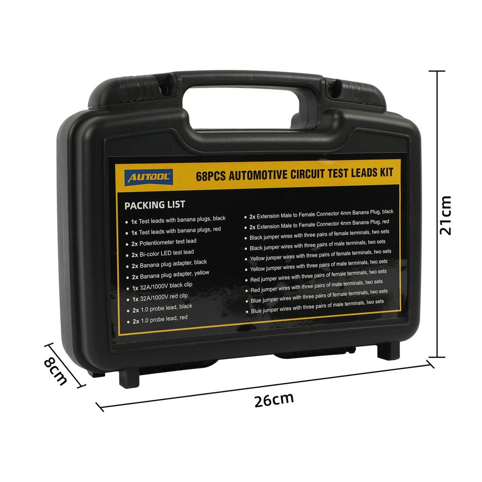 68 Pcs Electrical Multimeter Test Leads Kit Probe Cable Circuit Test ...