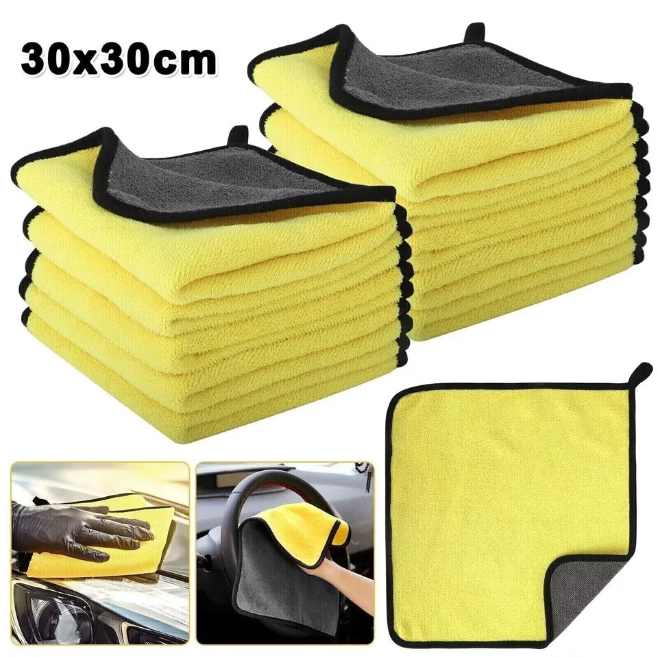 1Pcs Microfiber Cleaning Cloth Car Wash Towel Drying Rag Car Polishing ...