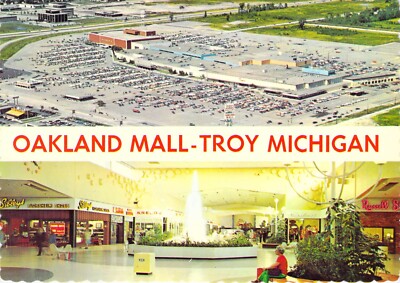 MI Troy 1976 Oakland Mall Interior and Aerial view Postcard 4x6 C32 | eBay