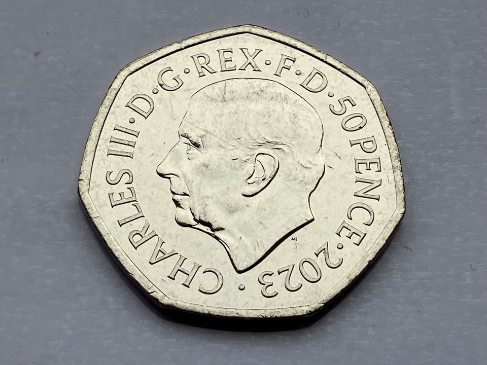 2023 UNCROWNED KING CHARLES III 50P COIN UNCIRCULATED FROM SEALED BAG ...