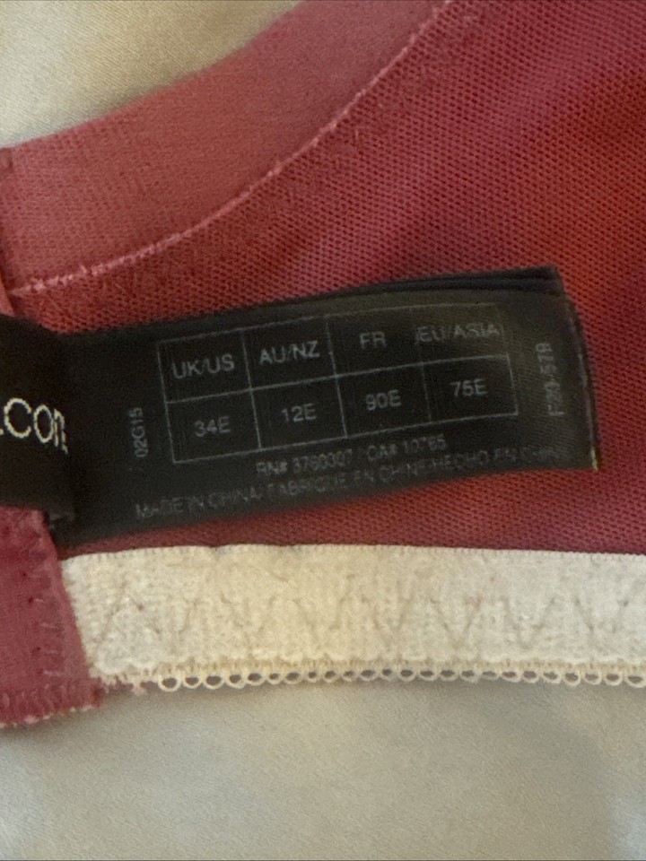 Fayreform Red Lace Underwire Bra F20-579 Size 34E | eBay