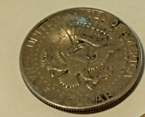 1973-D 50c Kennedy Half Dollar Mint Error Defect Coin Double Bulge ...