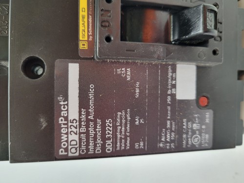 Square D QDL32225 Circuit Breaker 225A 3P 240V QD Feed-Thru | eBay