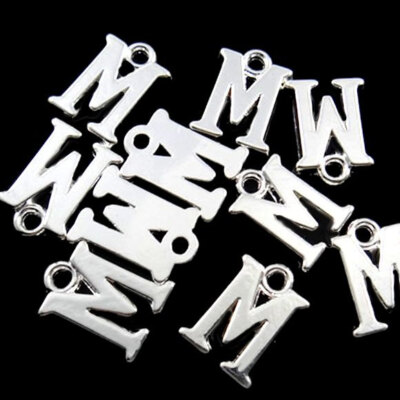 4 Letter M Alphabet Charms Silver Plated Great for So Many Projects ...