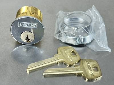 Sargent Mortise Cylinder Set 41 LC Stainless w/ 2 Keys | eBay