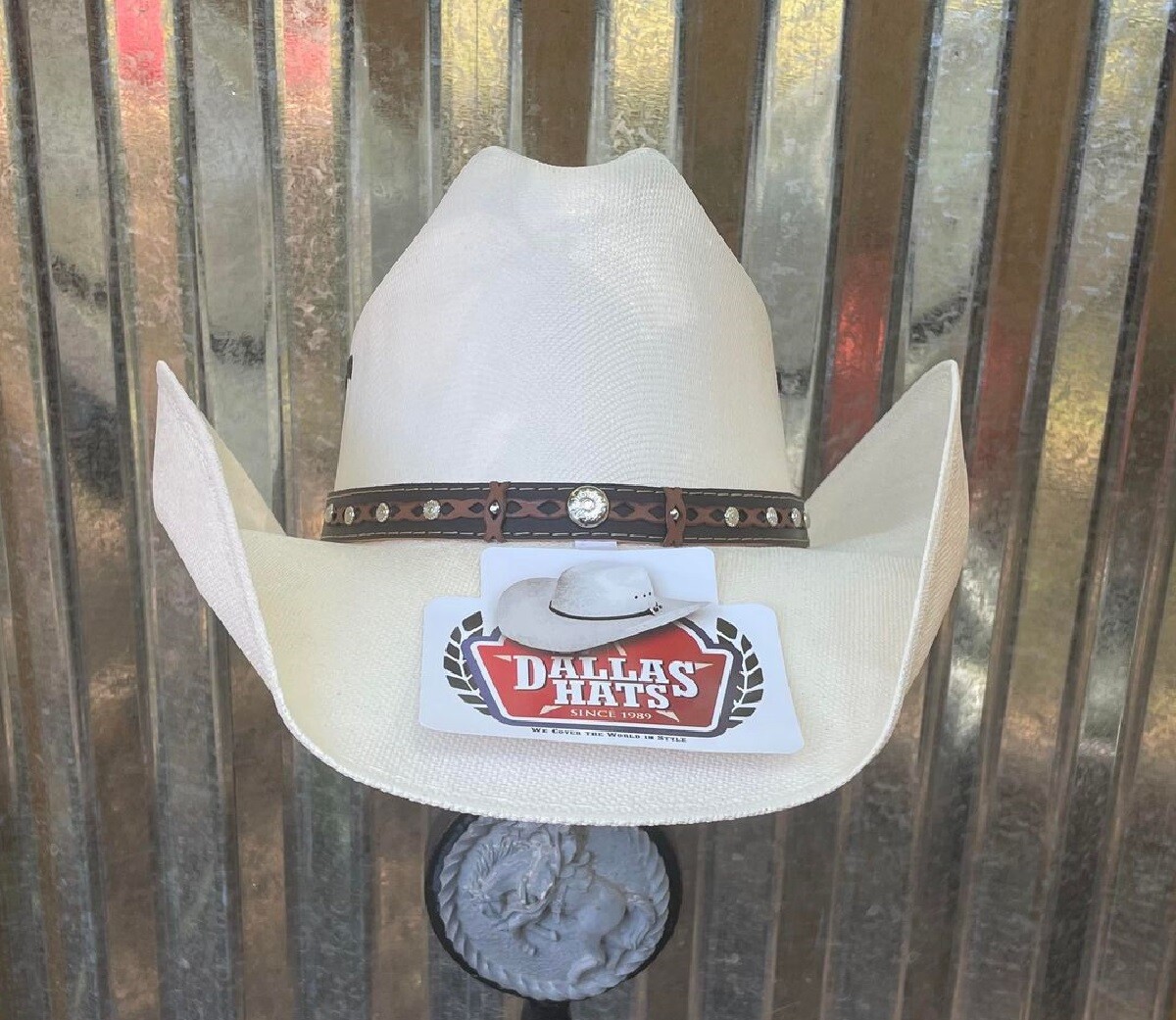 Cowboy STOMPER Hat - Western CANVAS STRAW - 4" Brim Rodeo, River, Brad ...