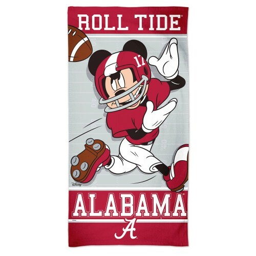 ALABAMA CRIMSON TIDE MICKEY MOUSE SPECTRA BEACH TOWEL 30"X60" COTTON ...