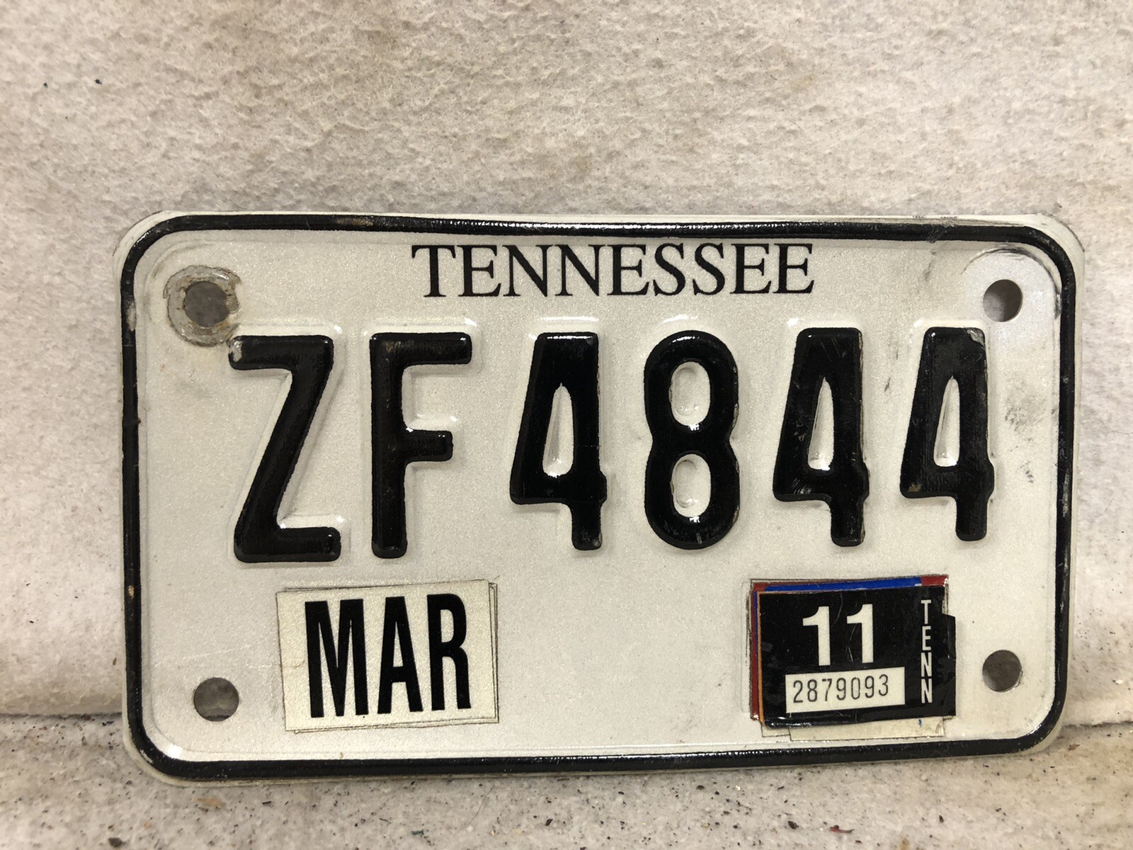 2011 Tennessee Motorcycle License Plate | eBay