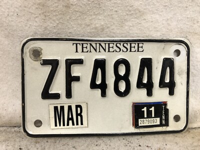 2011 Tennessee Motorcycle License Plate | eBay