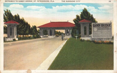 Postcard FL General Electric GE St Peterburg Gandy Bridge Entrance ...