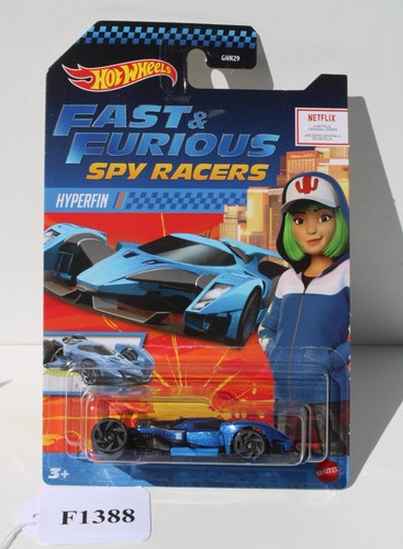 Hot Wheels Fast Furious Spy Racers Blue Hyperfin Car FNQHotwheels F1388 ...